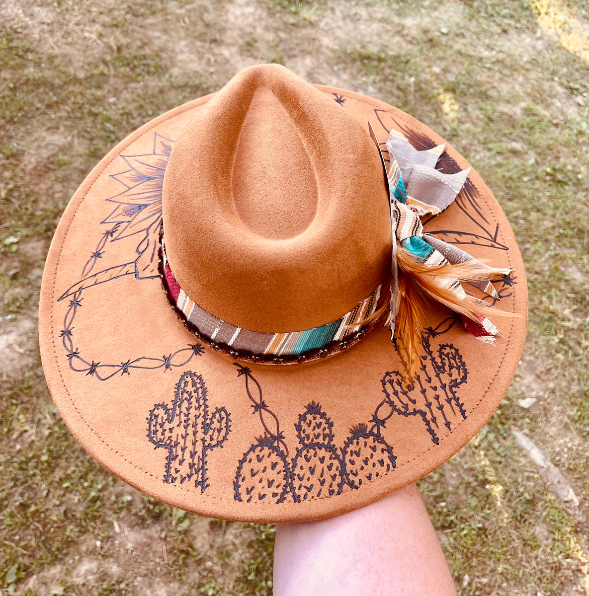 The Kick Rocks Cowboy- Hand Burned Hat – KMK Customs Co.