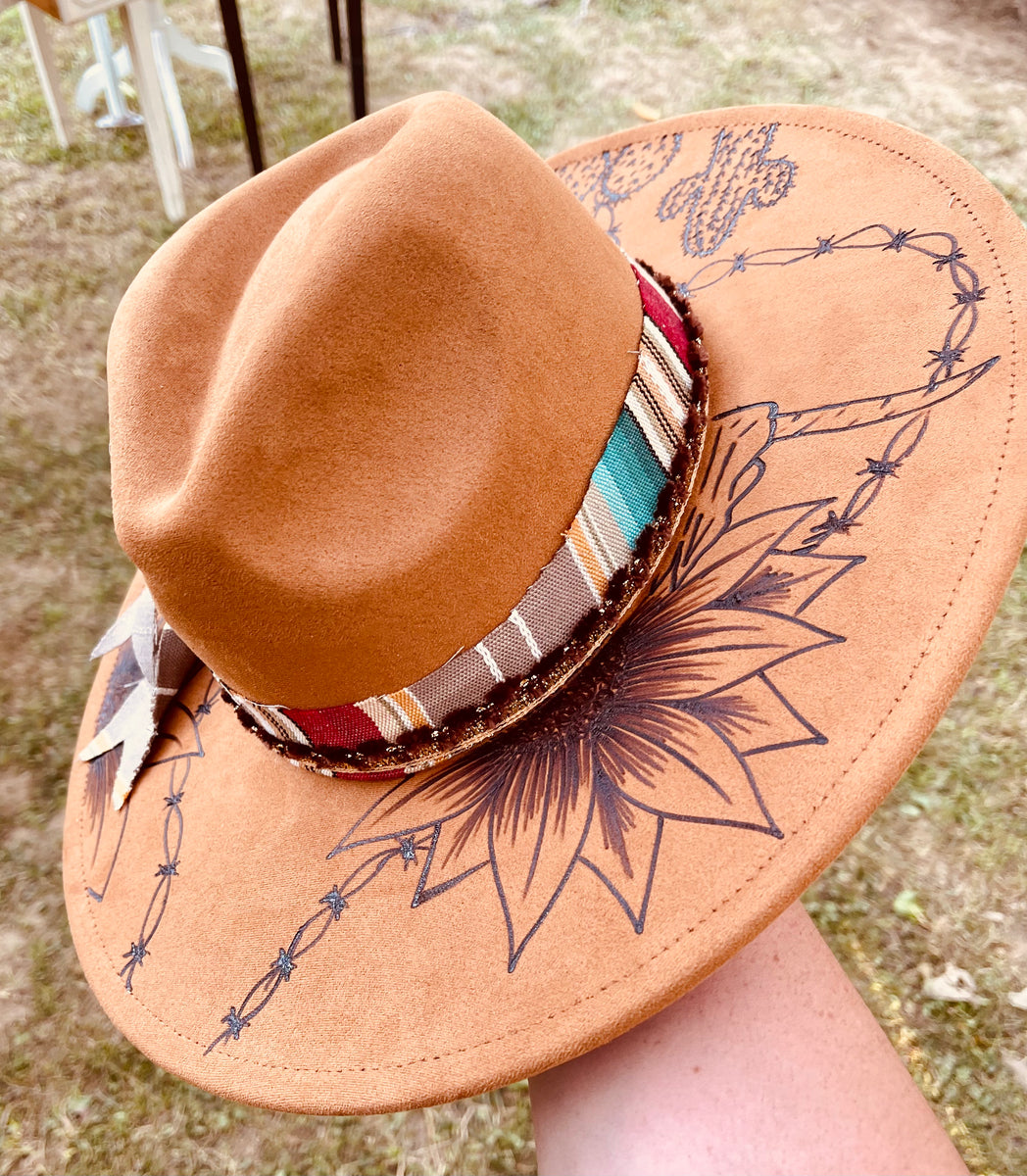 The Kick Rocks Cowboy- Hand Burned Hat – KMK Customs Co.